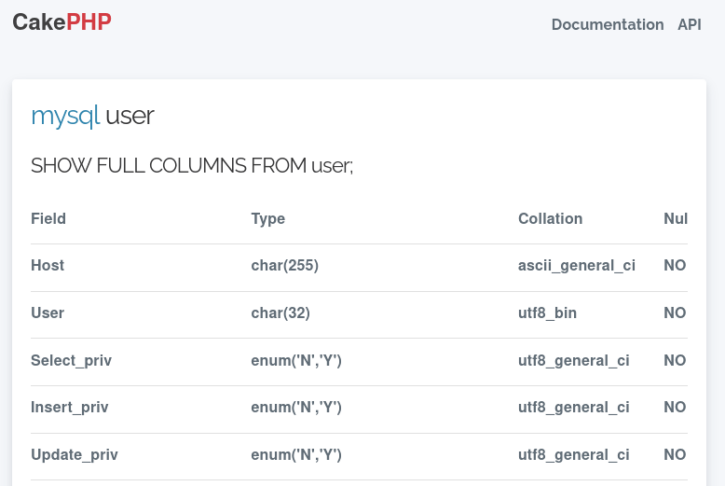 CakePHP4 データベースの設定情報を確認するページを作成 | Web系開発プログラマのブログ
